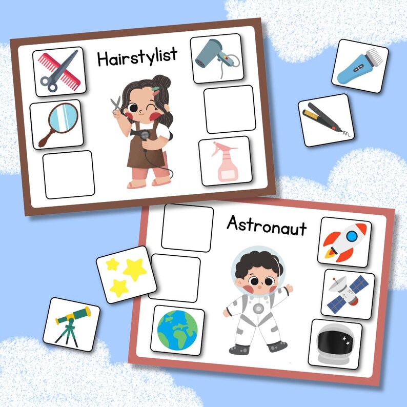 Community Helpers Preschool Matching Activity, Professions Printable ...