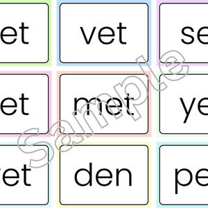 CVC Word Flashcards – Printable Phonics Learning Cards, Digital ...