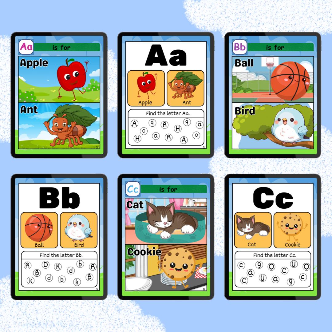 Alphabet Busy Book | A-Z Learning Activities | ABC Busy Book | Busy ...