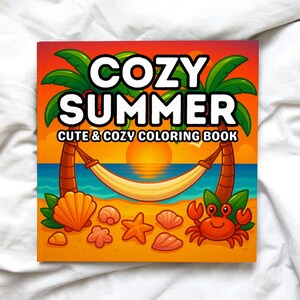 Cozy Summer Coloring Pages – Relaxing Summer Scenes, Printable Summer ...