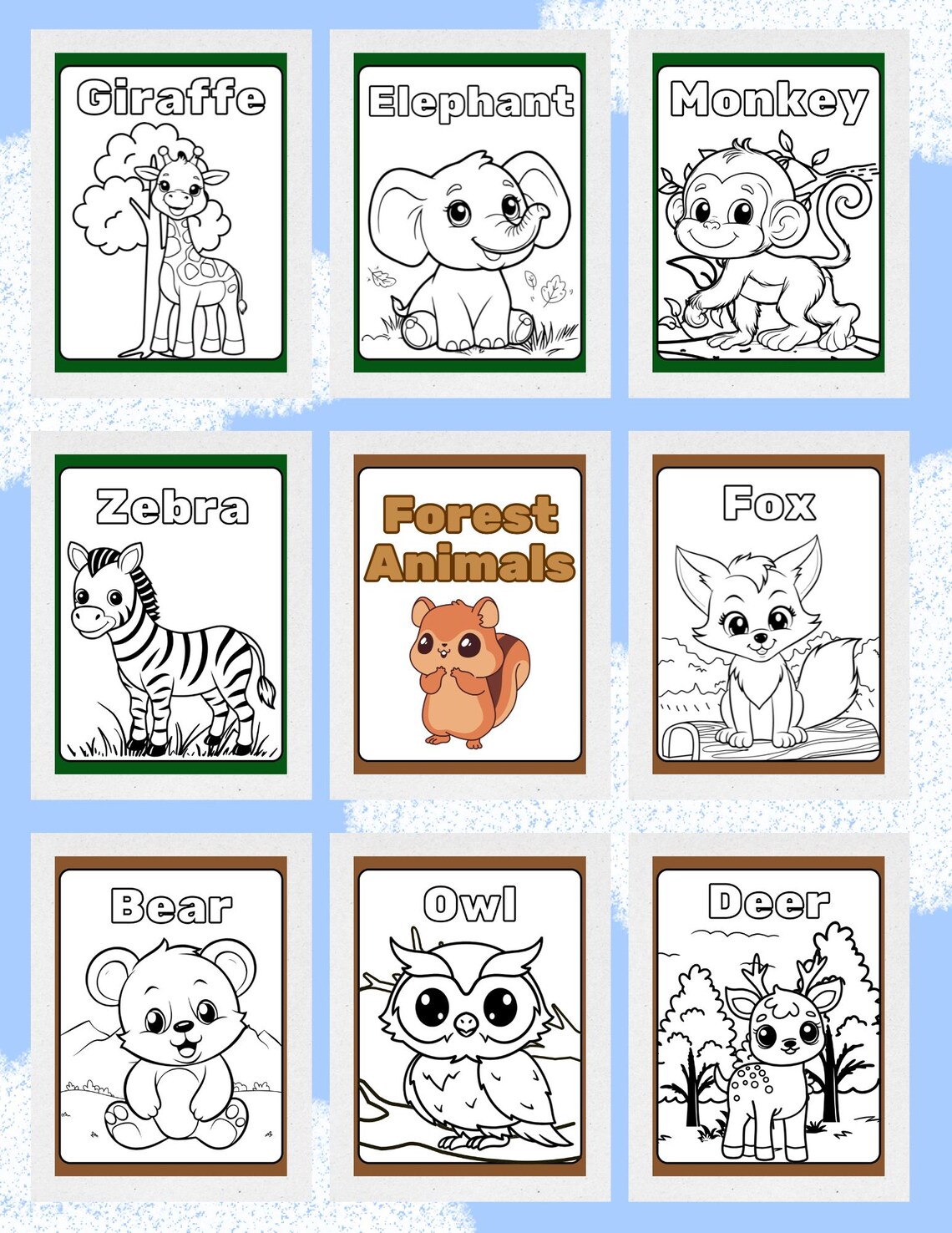 Animal Kingdom Coloring Book for Kids | 20 Fun Coloring Pages ...