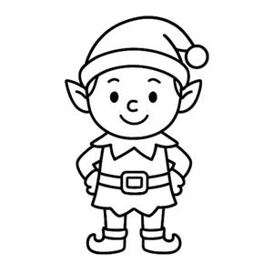 Simple Christmas Coloring Page, Relaxing Printable Coloring Pages for ...