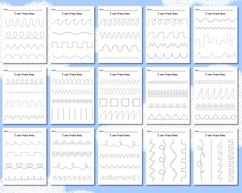 Preschool Tracing Worksheets, Pre-k Tracing Worksheets, Tracing Pages ...
