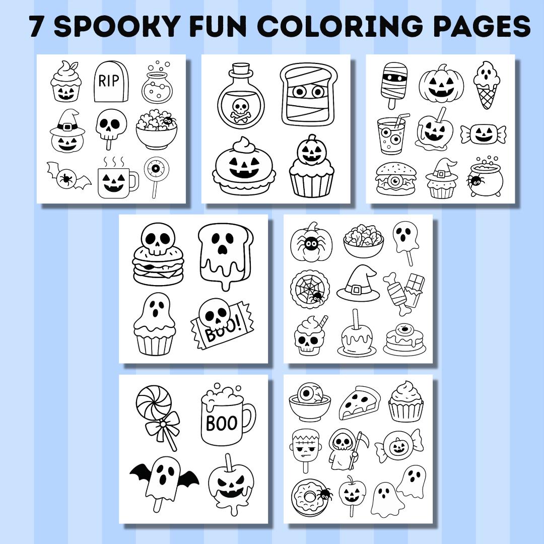 Spooky Fun Coloring Book – Simple Halloween Coloring Pages, Printable ...