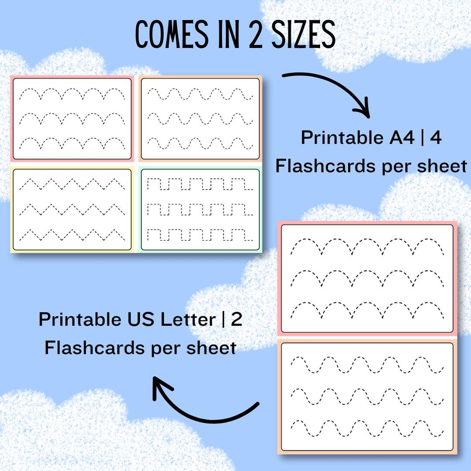 Preschool Line Tracing Cards, Kindergarten Tracing Practice, 30 ...
