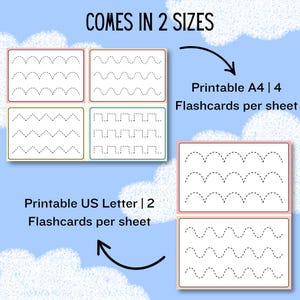 Preschool Line Tracing Cards, Kindergarten Tracing Practice, 30 ...