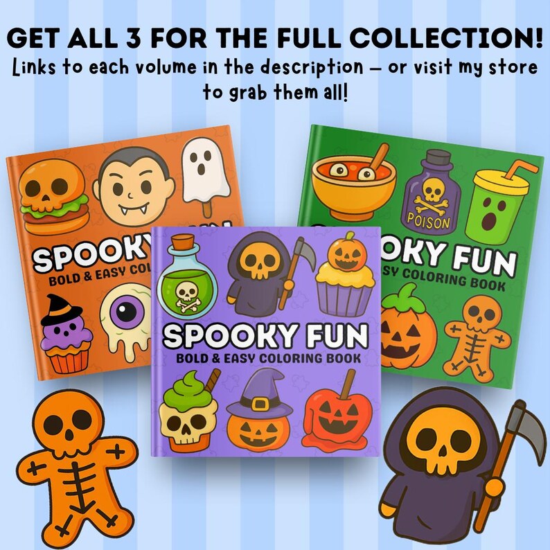 Spooky Fun Coloring Book – Simple Halloween Coloring Pages, Printable ...