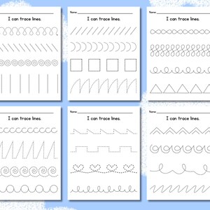 Preschool Tracing Worksheets, Pre-k Tracing Worksheets, Tracing Pages ...