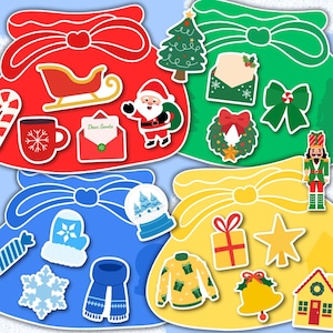 Christmas Color Matching Activity for Kids, Montessori Materials ...