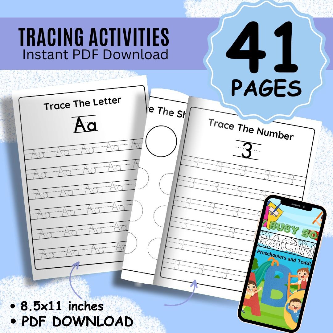 Tracing Activities for Kids | Letter Tracing | Number Tracing | Shape ...