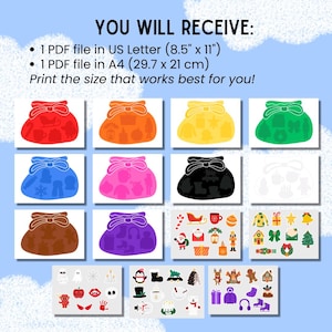 Christmas Color Matching Activity for Kids, Montessori Materials ...