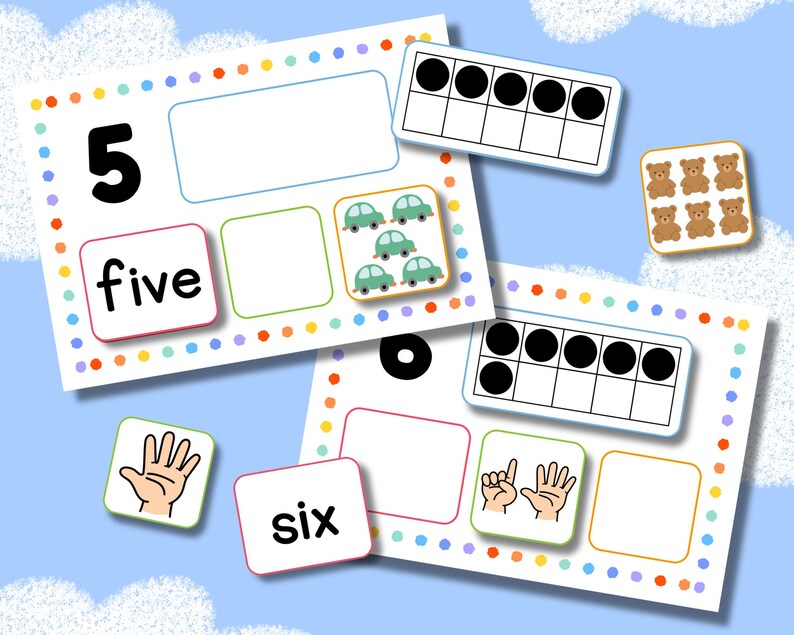 Number Matching Busy Book, Printable Matching Activity Preschool ...