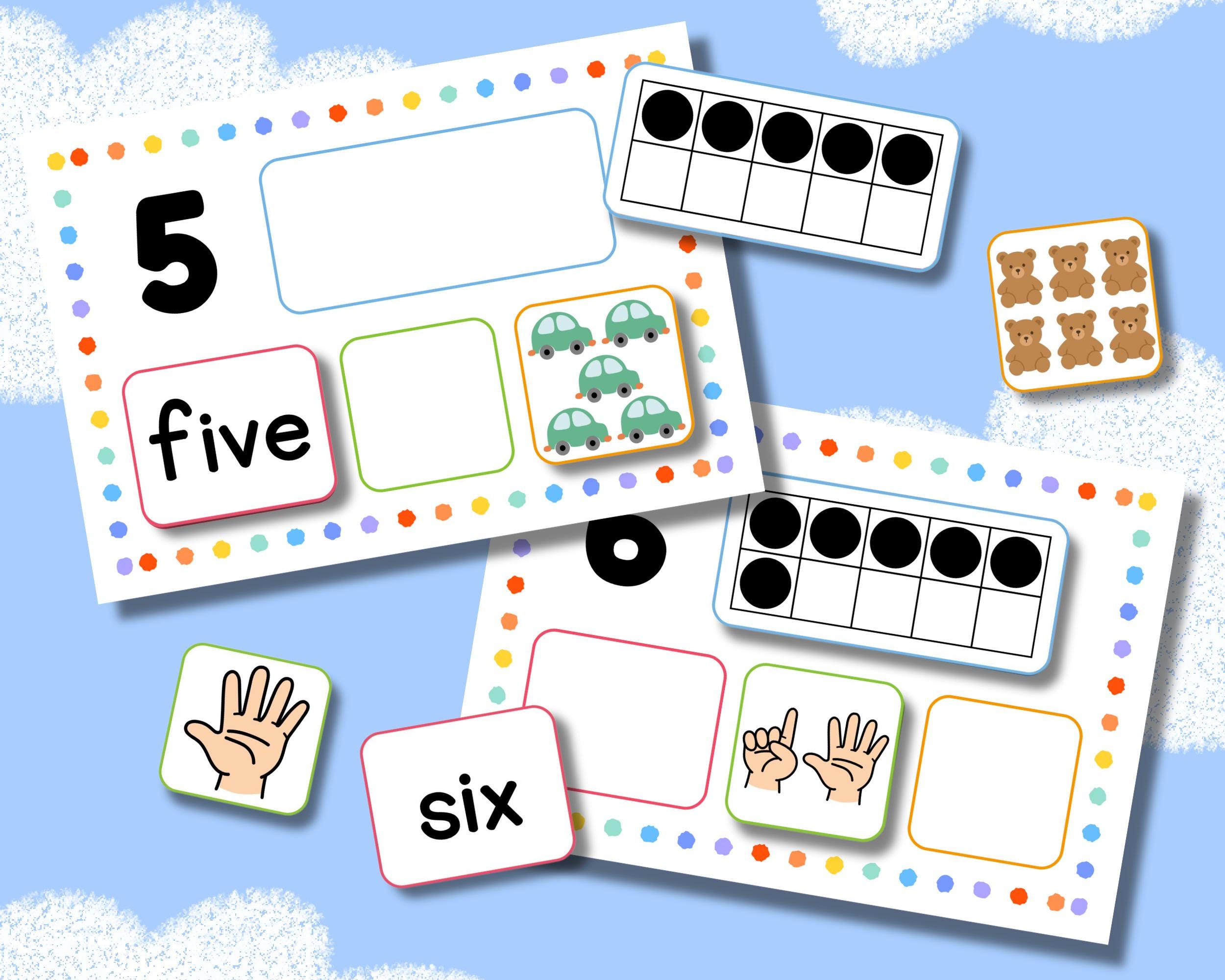Number Matching Busy Book, Printable Matching Activity Preschool ...