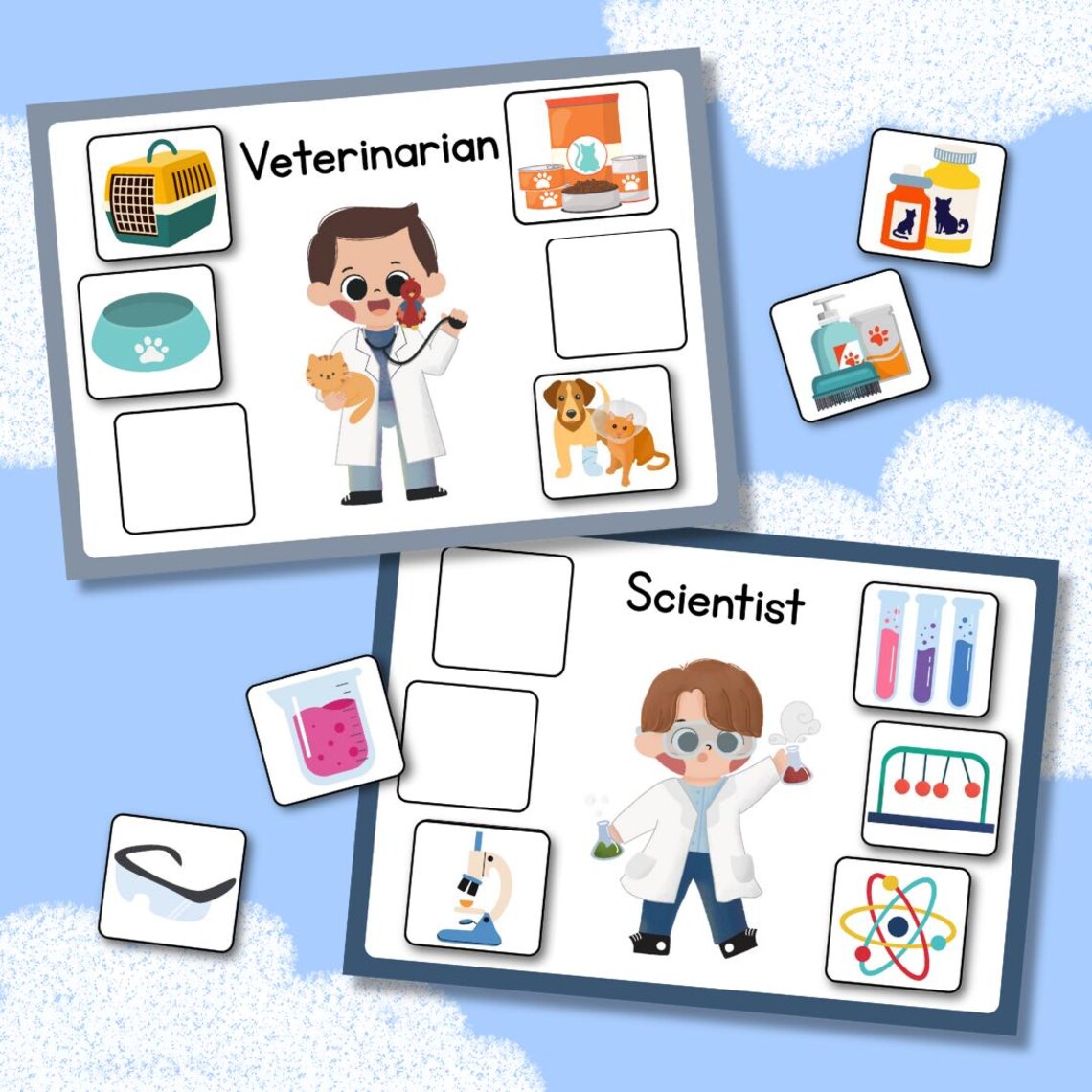 Community Helpers Preschool Matching Activity, Professions Printable ...