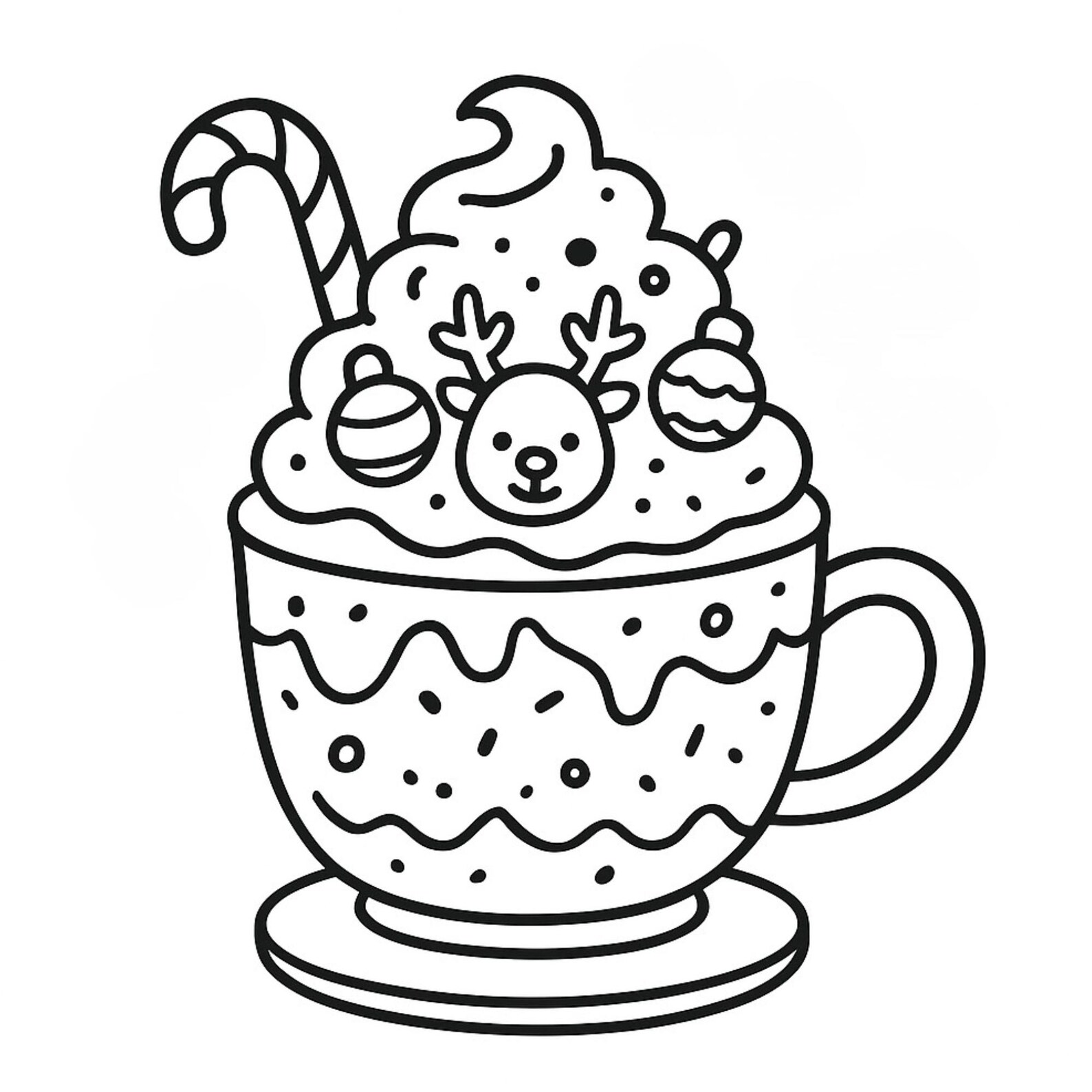 Cozy Christmas Coloring Book, Christmas Food Coloring Pages, Cozy ...