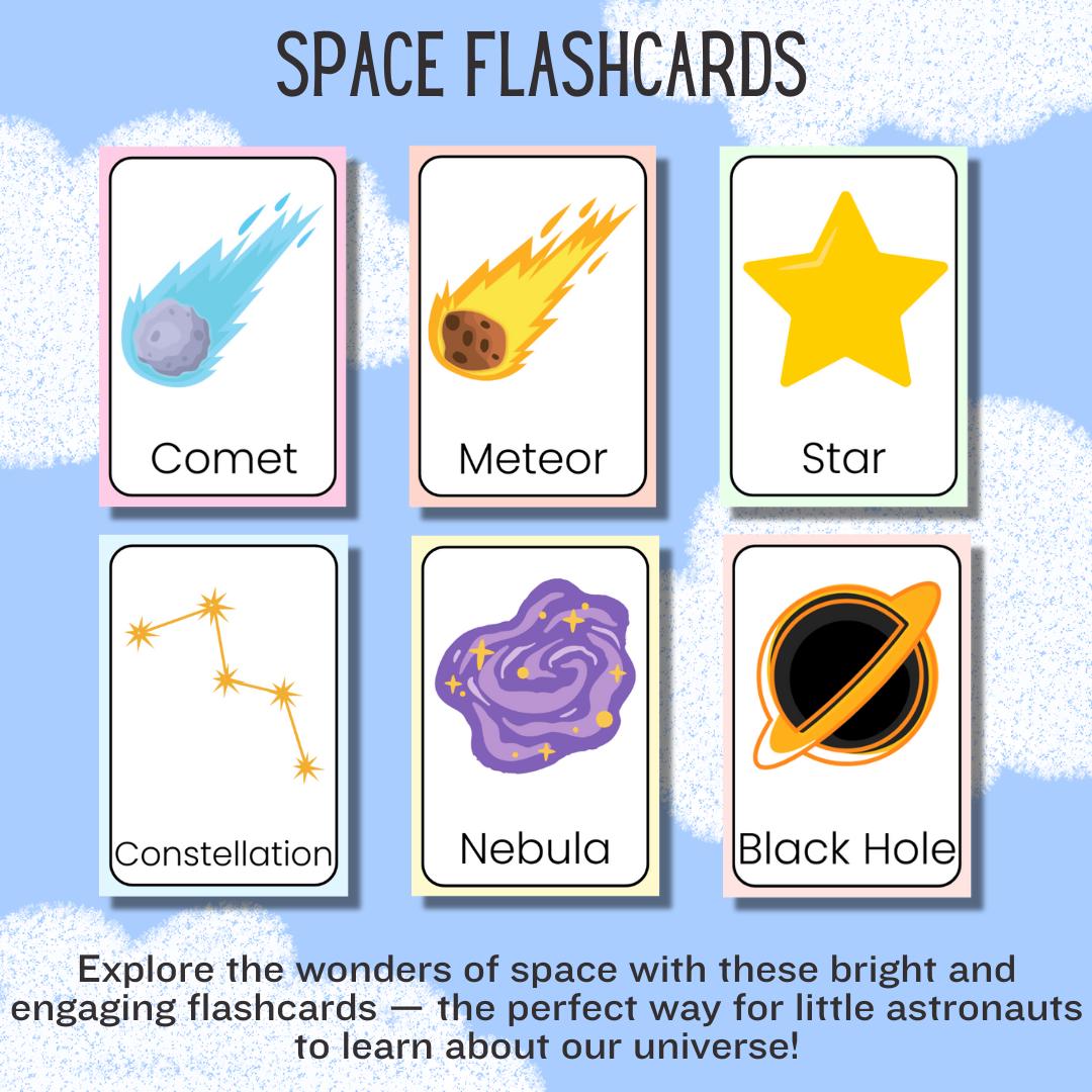Space Flashcards: Solar System Learning for Toddlers – Printable ...