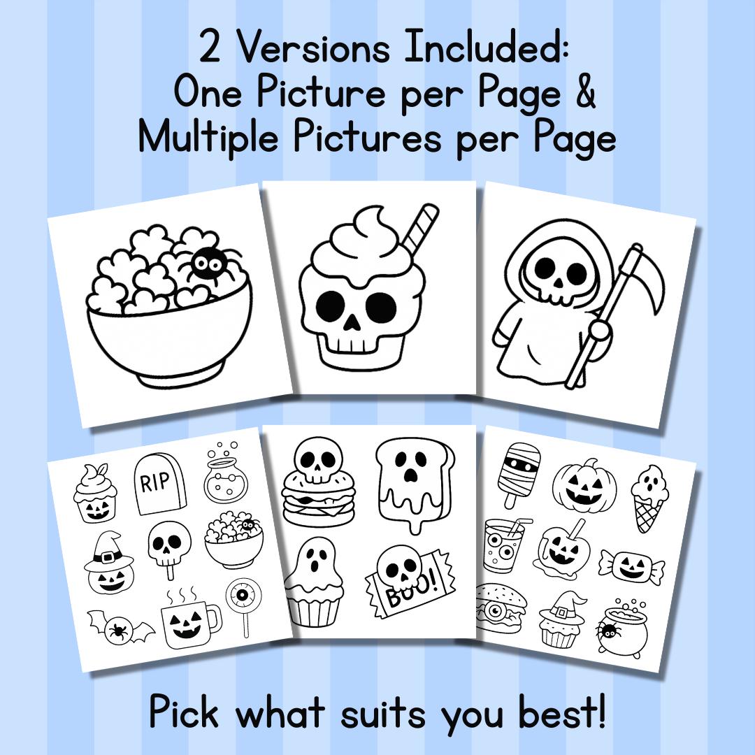 Spooky Fun Coloring Book – Simple Halloween Coloring Pages, Printable ...