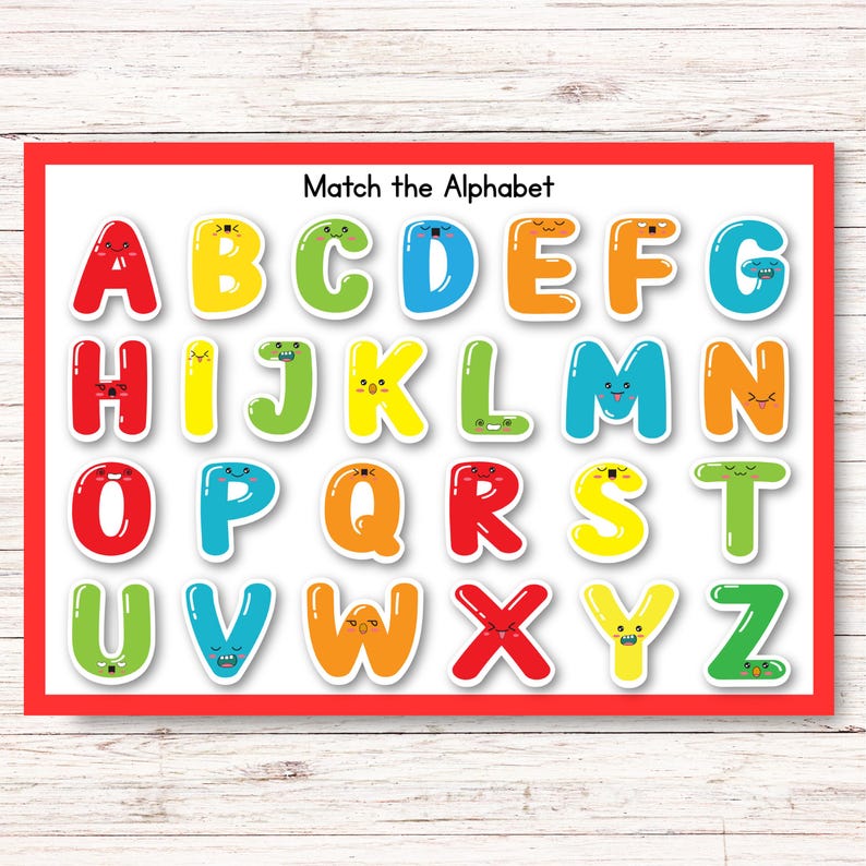 ABC Letter Matching Game Printable, Alphabet Activity for Kids ...