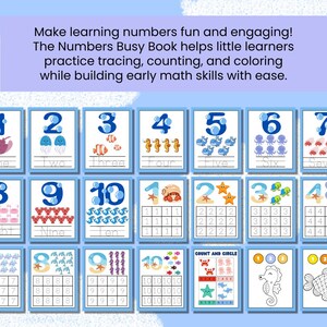 Learning Numbers Book – Printable Tracing, Counting and Coloring, Kids ...