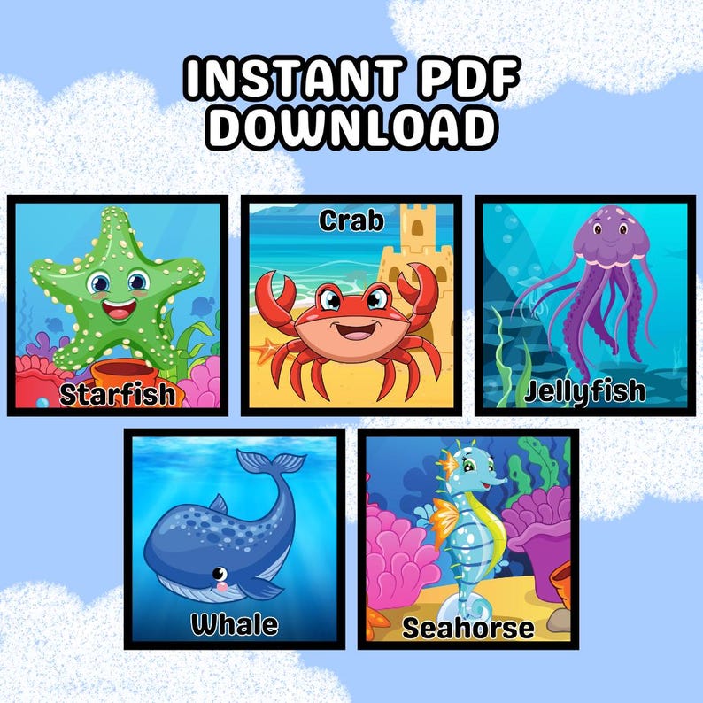 Sea Creatures Busy Board Book – Toddler Learning Book With Animal Names ...