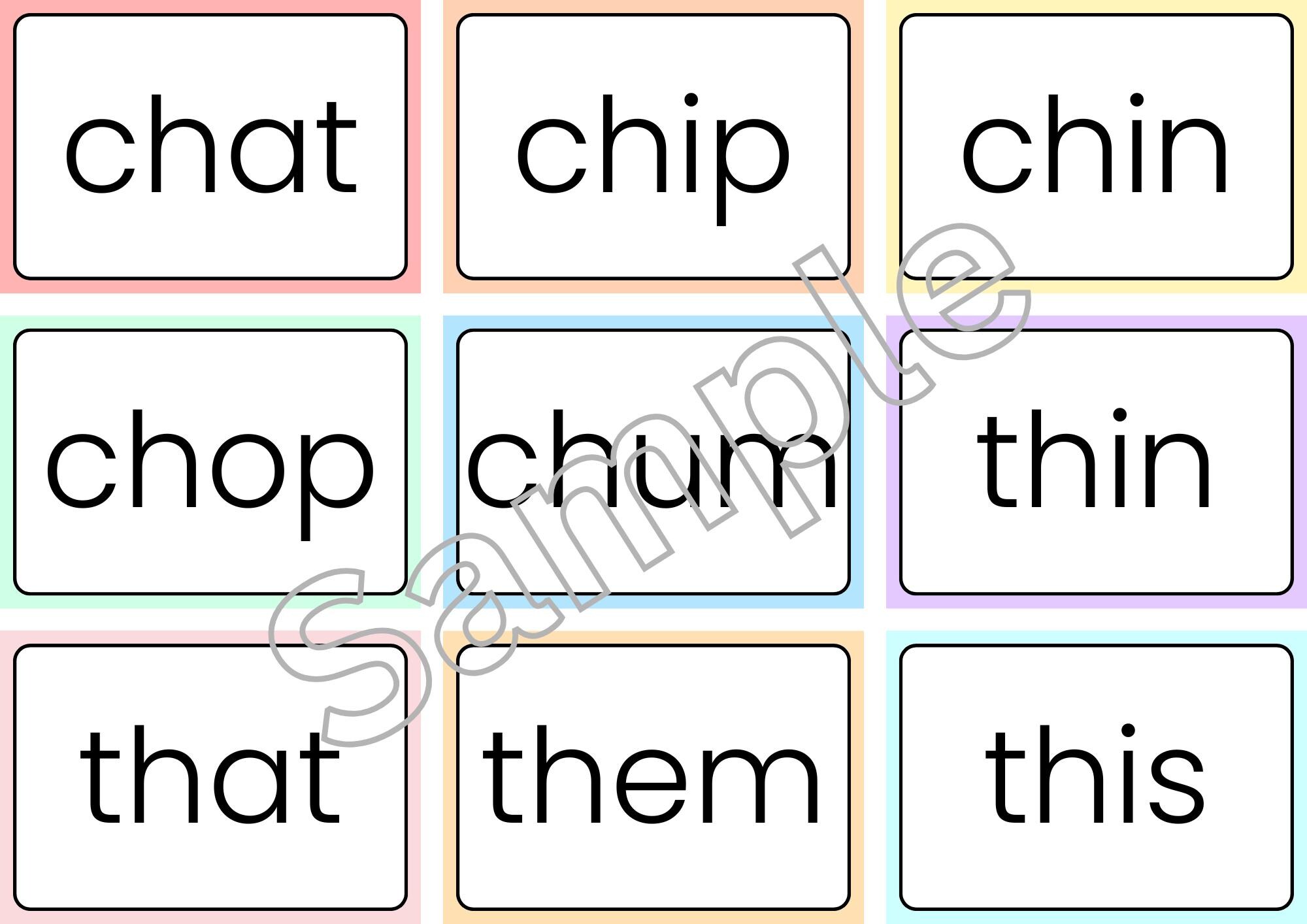 CCVC & CVCC Word Flashcards | Phonics Flashcards | Kindergarten Reading ...