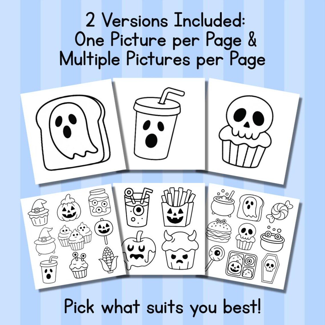 Spooky Fun Coloring Book – Simple Halloween Coloring Pages, Printable ...