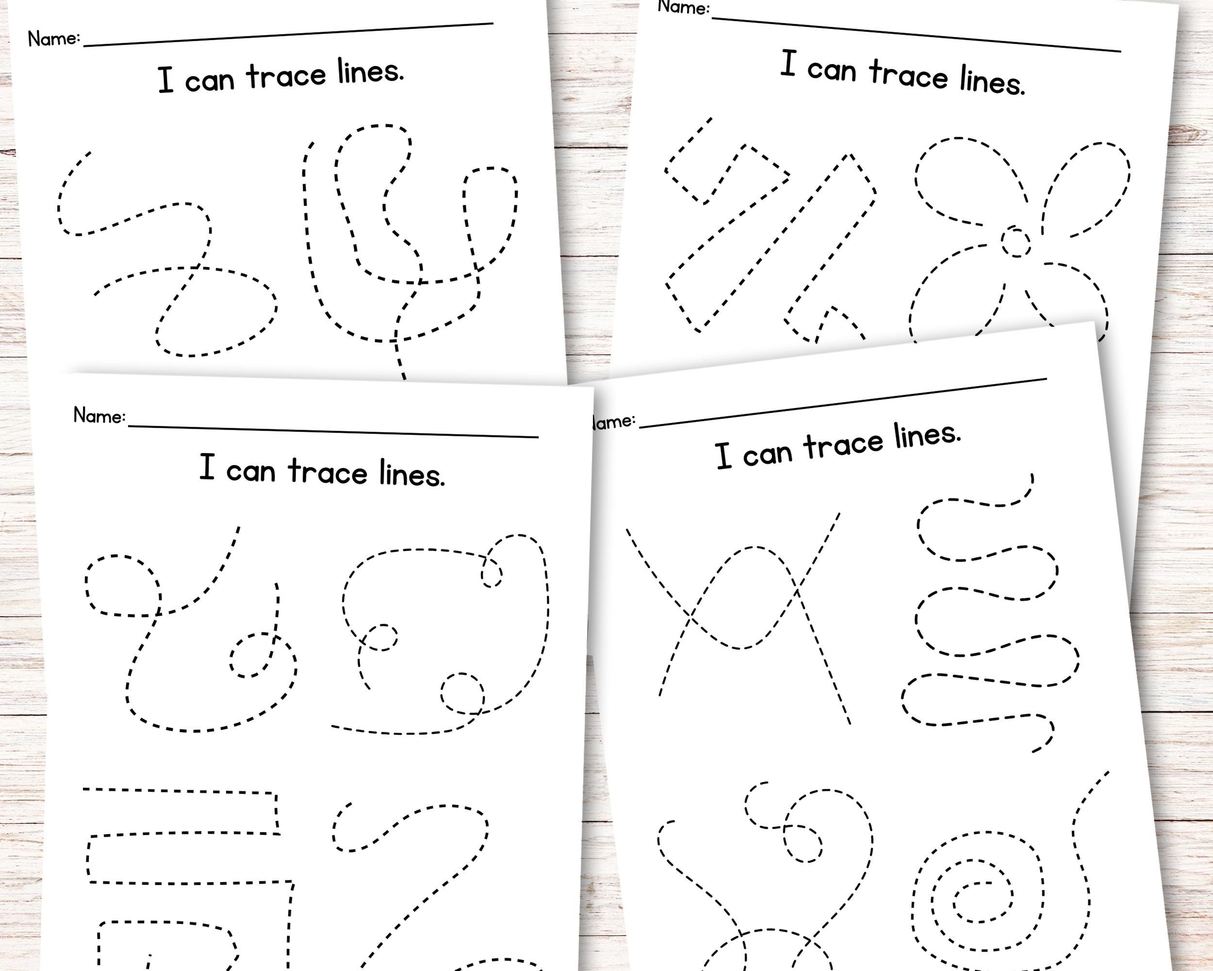 Preschool Tracing Worksheets, Pre-k Tracing Worksheets, Tracing Pages ...