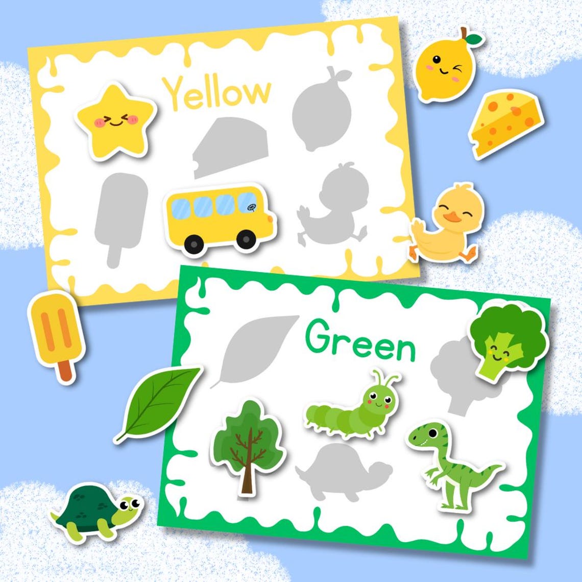 Color Matching Busy Book, Printable Matching Activity Preschool ...