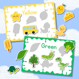 Color Matching Busy Book, Printable Matching Activity Preschool ...