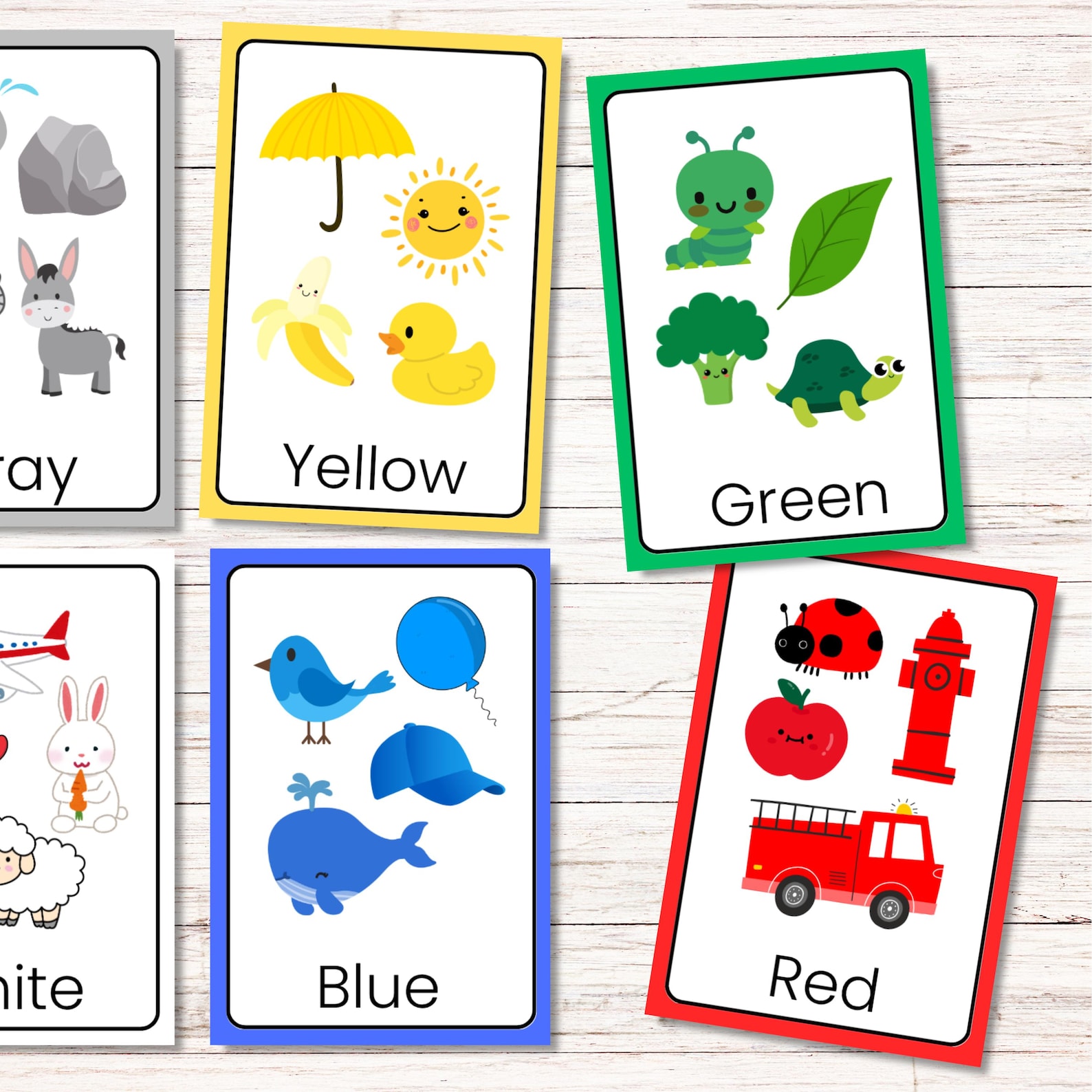 Colors Flashcards for Kids – Printable Learning Cards, Preschool ...