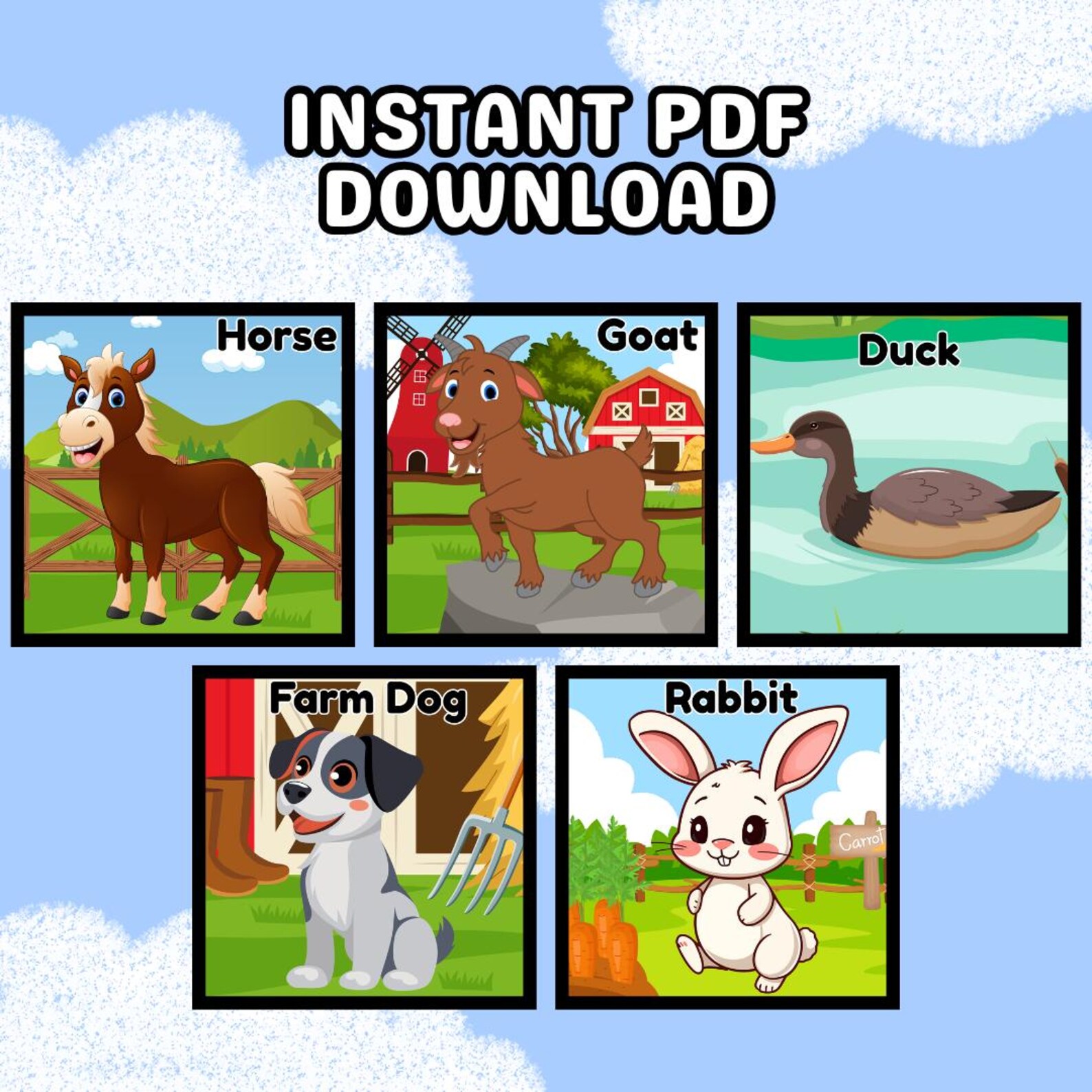 Farm Animals Busy Board Book – Toddler Learning Book With Animal Names ...