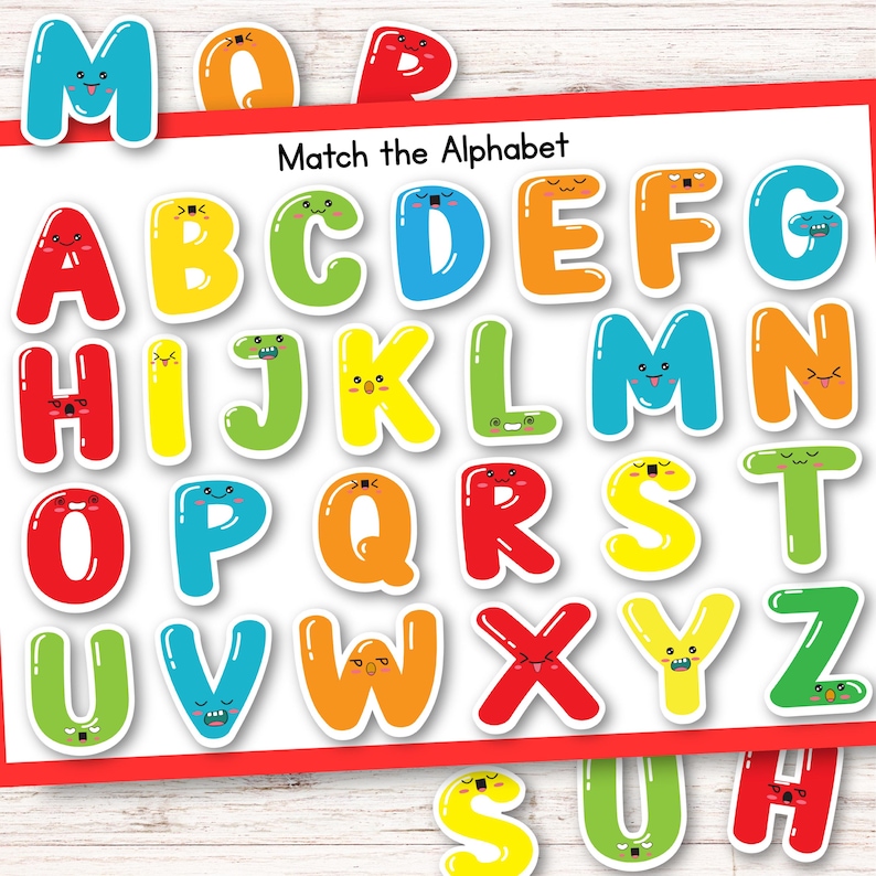 ABC Letter Matching Game Printable, Alphabet Activity for Kids ...