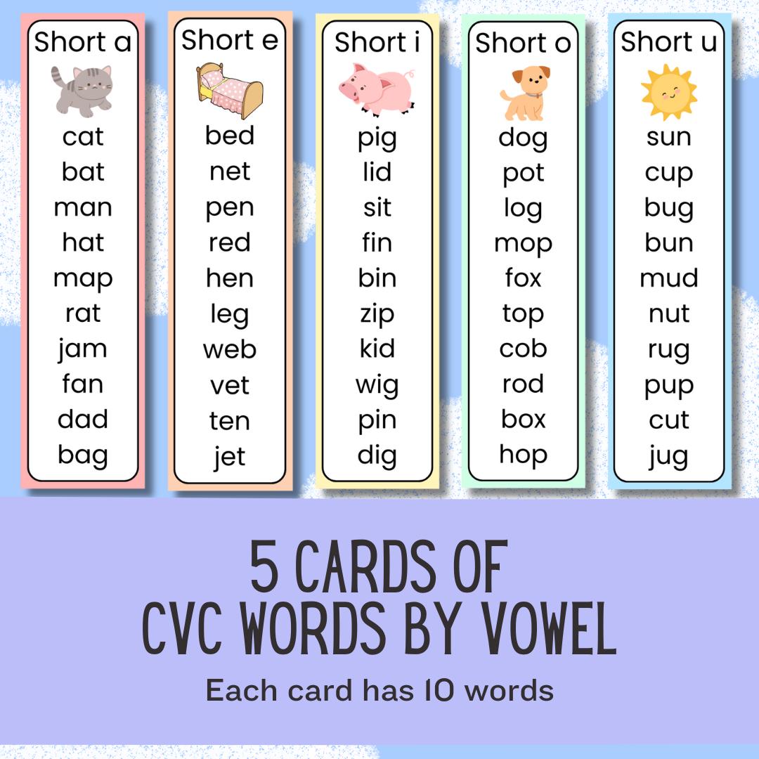 Printable Phonics Flashcards for Kids – Cvc, Ccvc and Cvcc Words ...