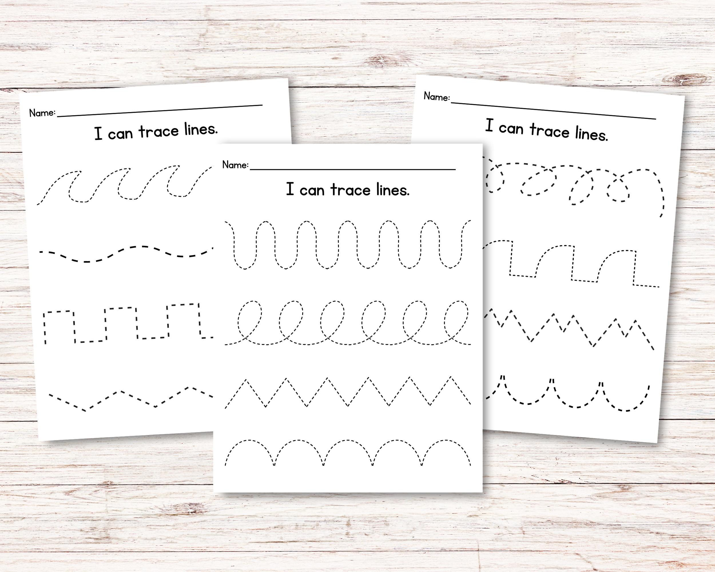 Preschool Tracing Worksheets, Pre-k Tracing Worksheets, Tracing Pages ...