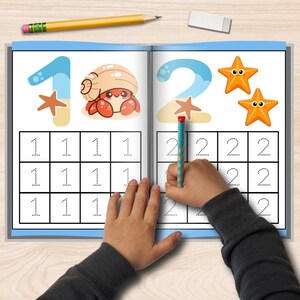 Learning Numbers Book – Printable Tracing, Counting and Coloring, Kids ...