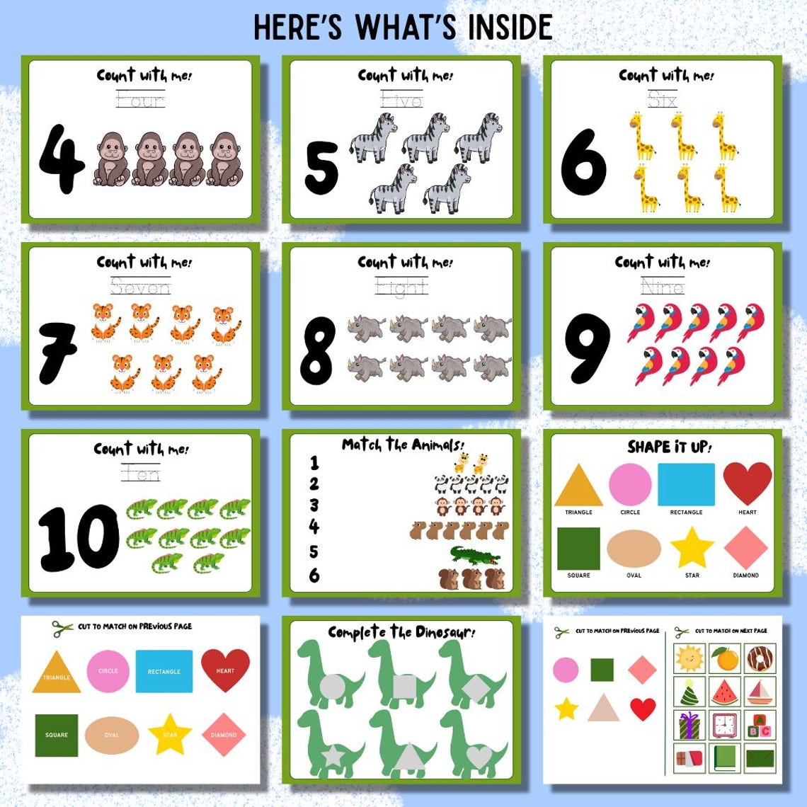Jungle Theme Busy Book for Toddlers – Printable Preschool Learning ...