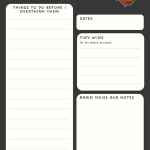 Overthinking Club Wall Art Printable – Funny Retro Brain Poster ...