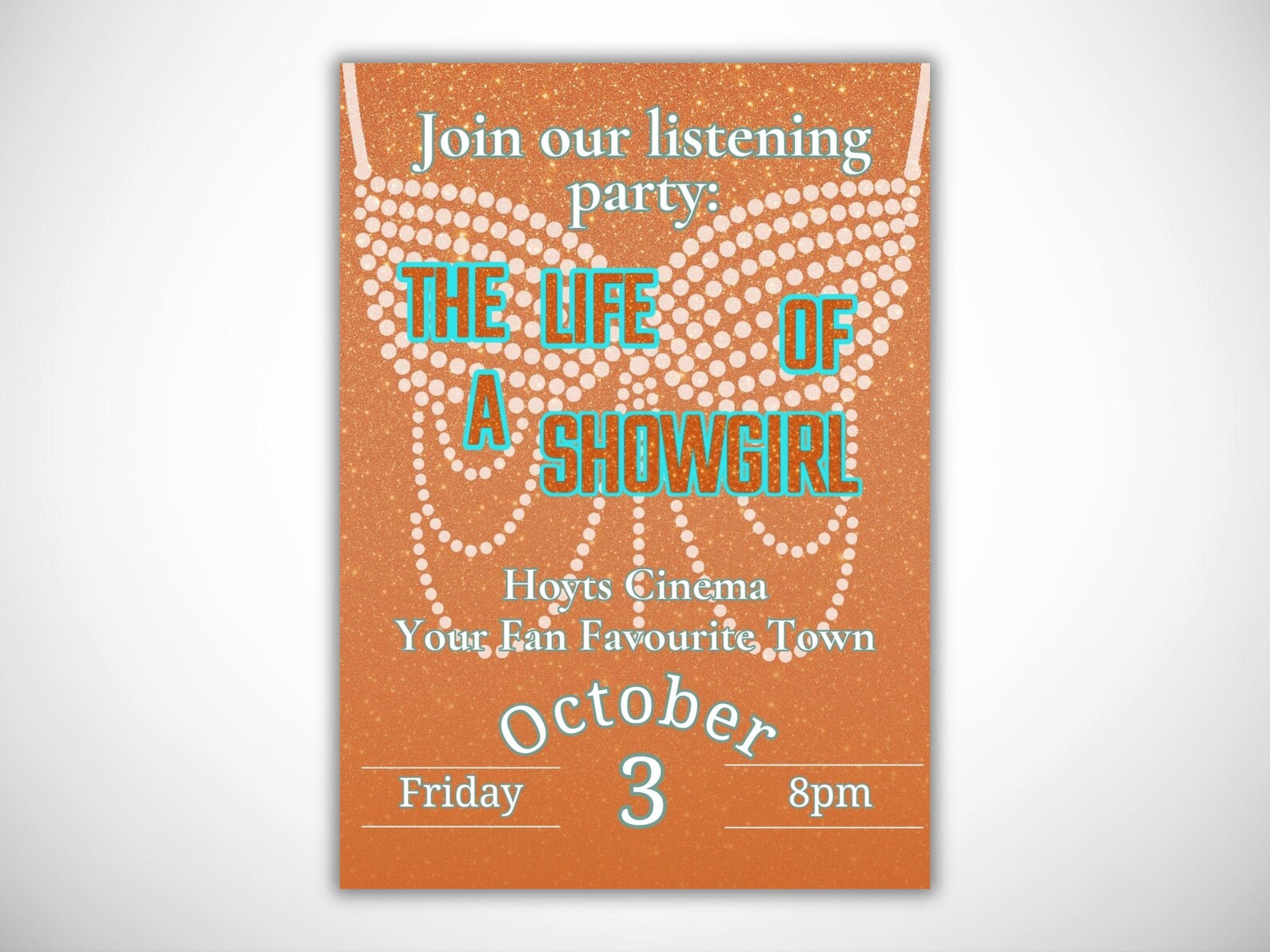 Showgirl Album Release Party Invitation | Editable Canva Template ...