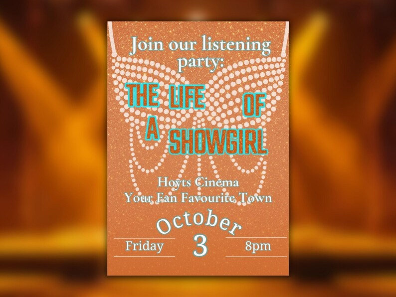 Showgirl Album Release Party Invitation | Editable Canva Template ...