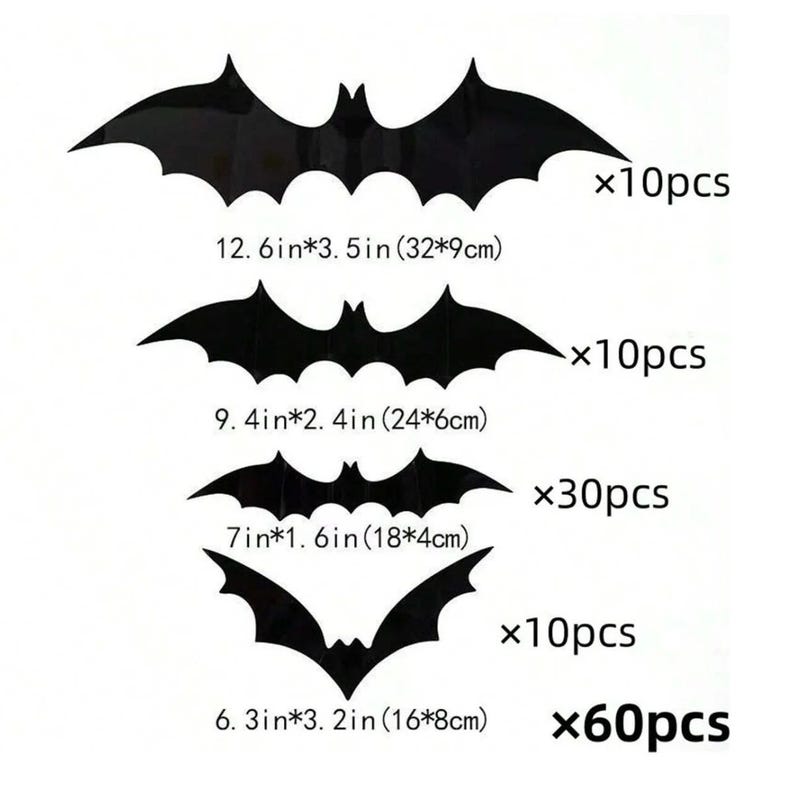 3D Halloween Bat Wall Decor: Spooky Party Decorations - Etsy