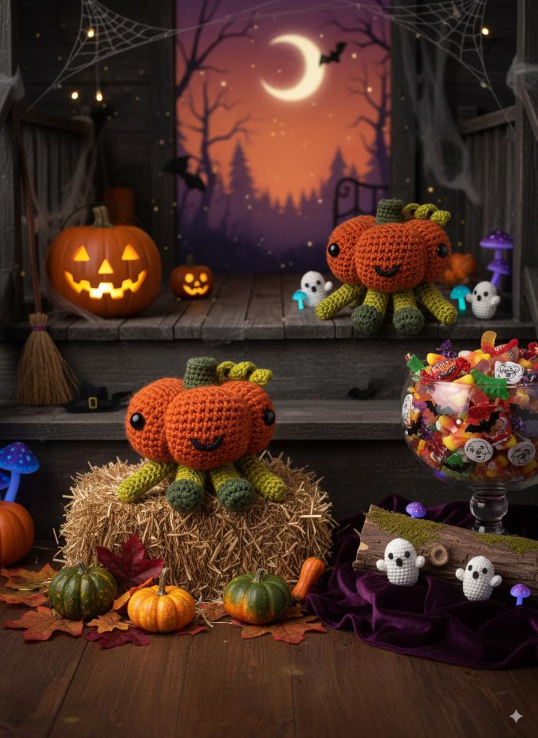 Halloween Pips the Pumpkin Crochet Pattern: Halloween Amigurumi Toy ...