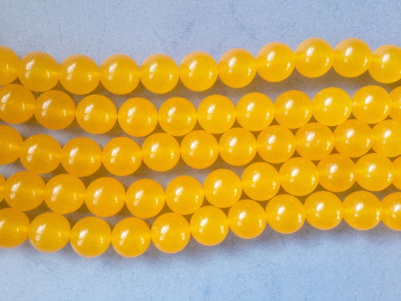 Full Strand Yellow Jade Round Smooth Beads 10mm 12mm 14mm - Etsy