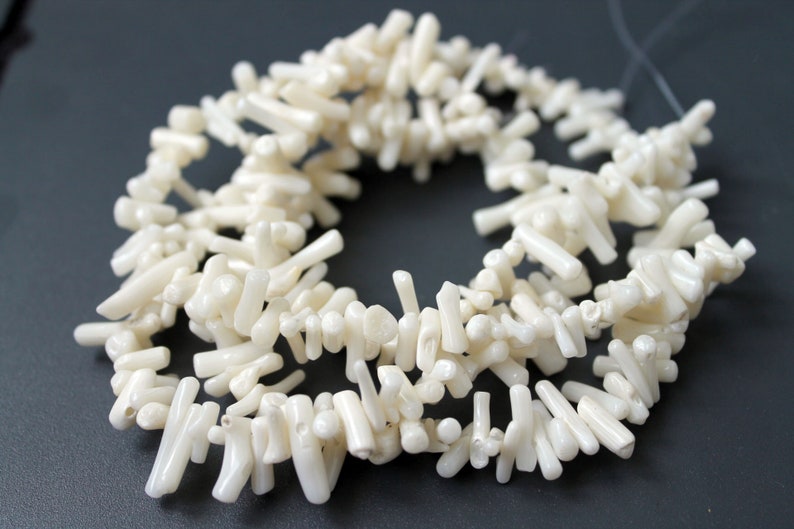 Charming White Coral Branch Beads 16 Inch Strand - Etsy