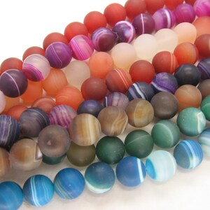 Beautiful Lace Agate Round Smooth Matte Beads 10mm - Etsy