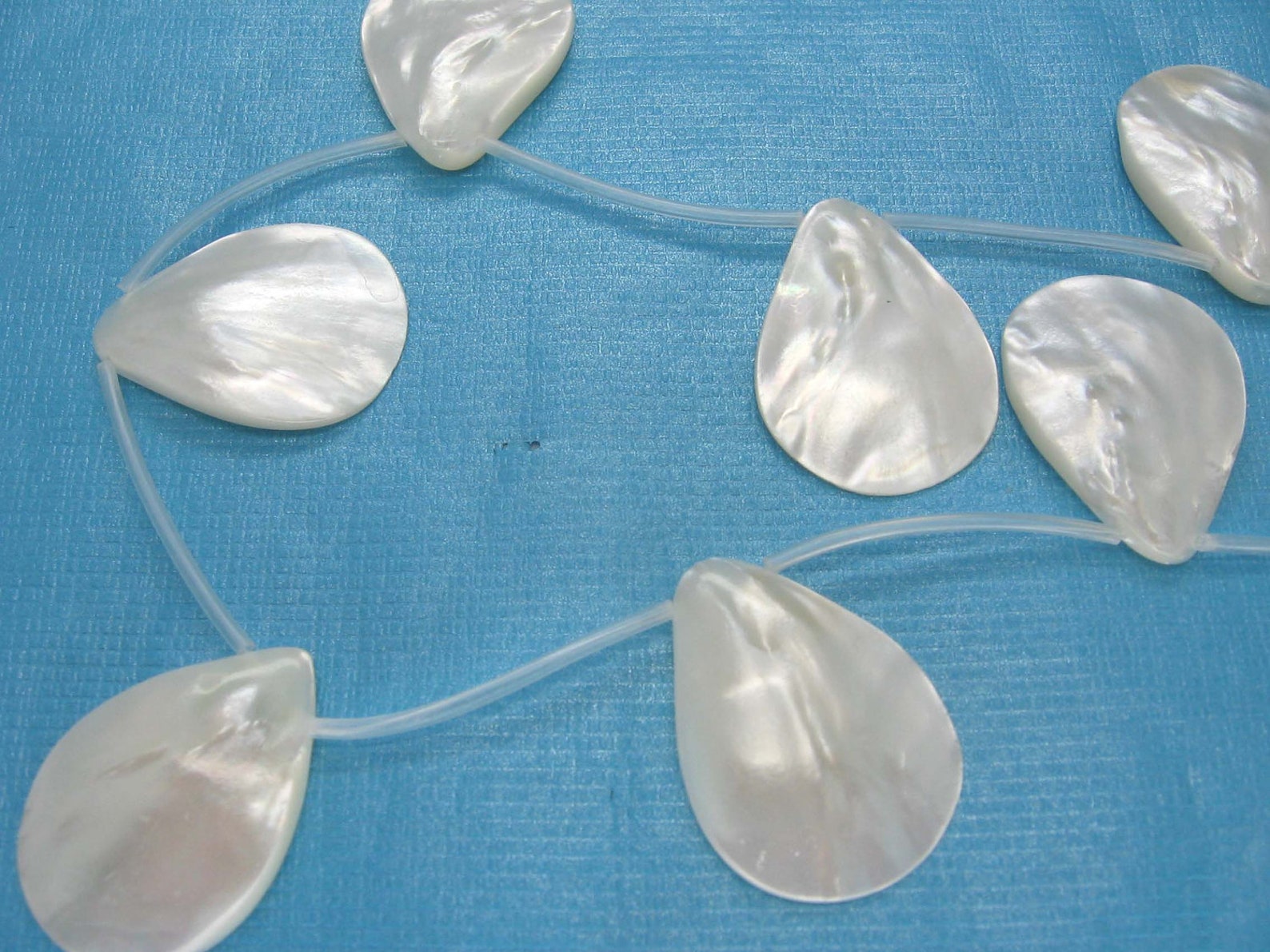 Beautiful White Mother of Pearl Teardrop Beads 10 Pcs - Etsy