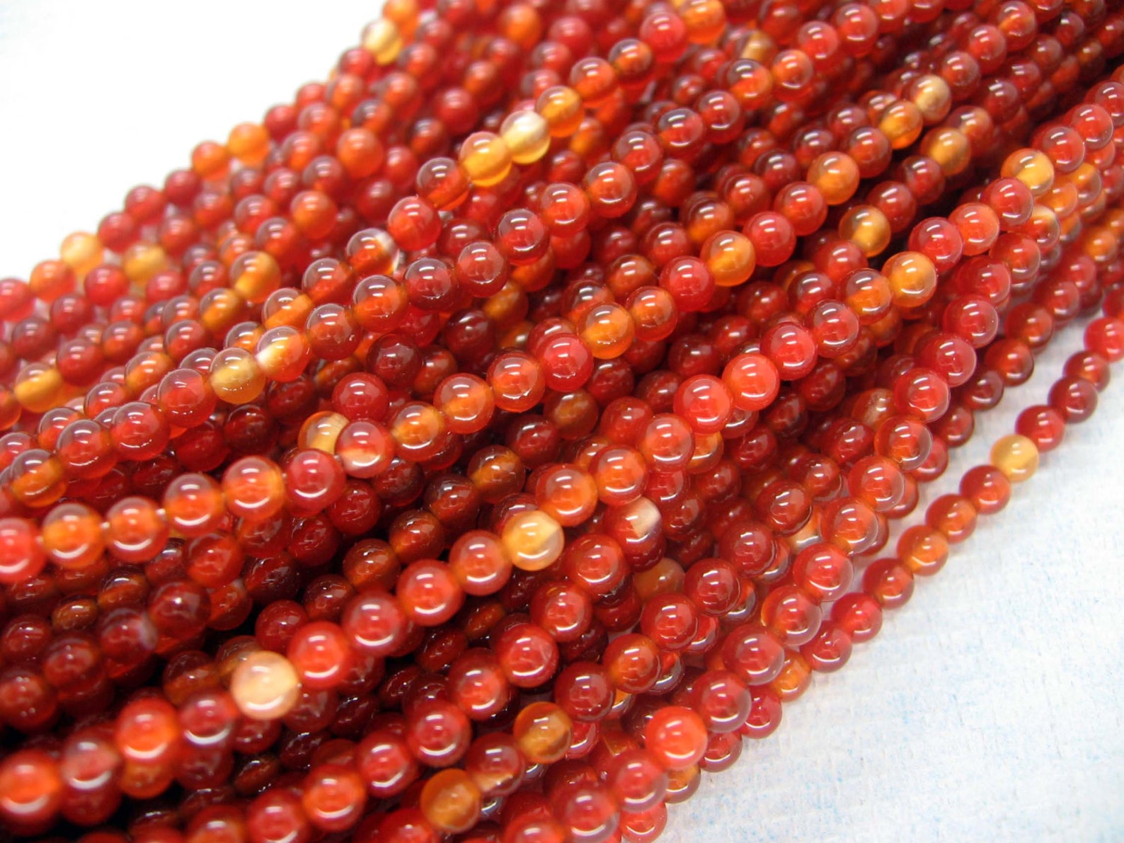 Beautiful Red Agate Round Smooth Gemstone Beads 3mm - Etsy