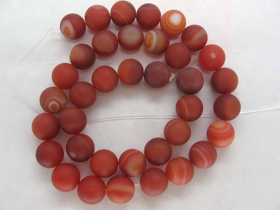Beautiful Lace Agate Round Smooth Matte Beads 10mm - Etsy