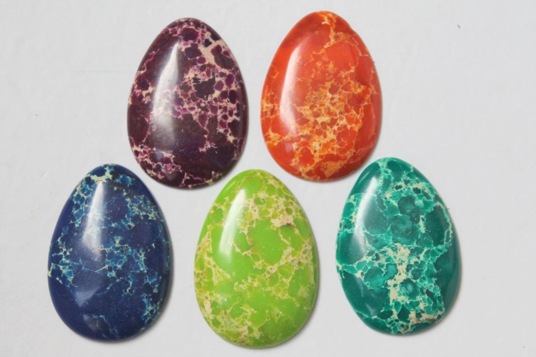 Beautiful Variscite Sea Sediment Jasper Cabochon Pendant - Etsy