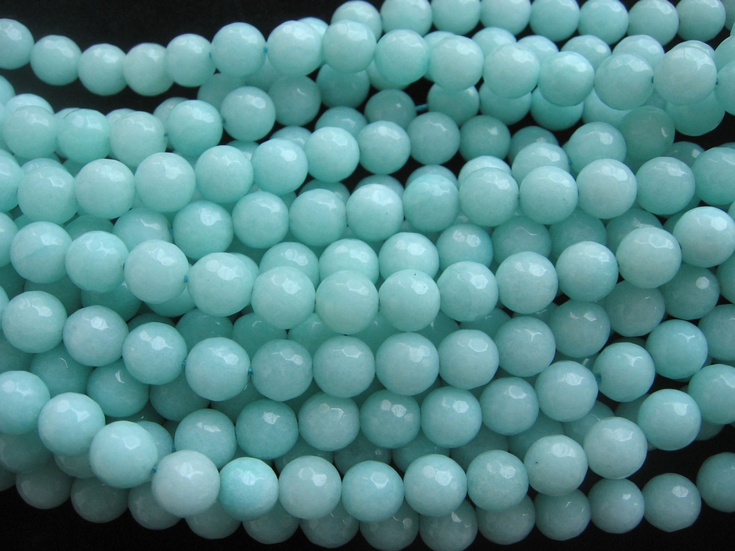 Hermoso azul claro Jade facetado ronda cuentas 8mm 15 | Etsy