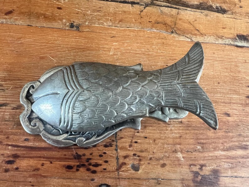 Vintage Silver Fish Desk Accessory Clip - Antique Style Metal Paper ...